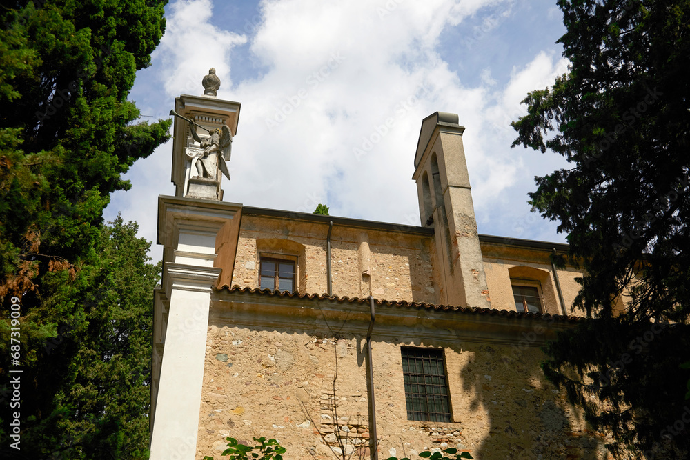 The famous Ossario di Solferino Chapel, with the bones of the unknown ...