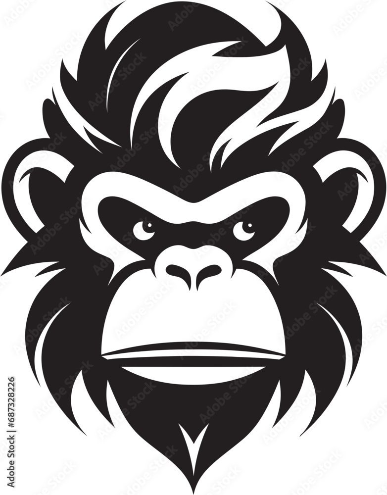 Artistic Ape Monkey Vector Illustration in Focus Mastering the Art of ...