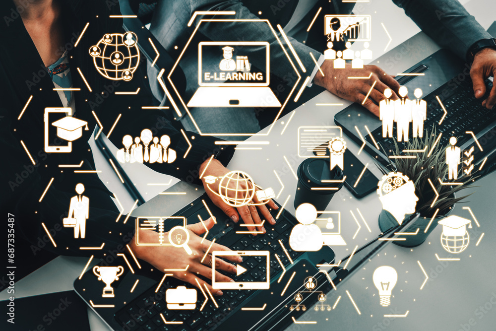 E-learning and Online Education for Student and University Concept ...