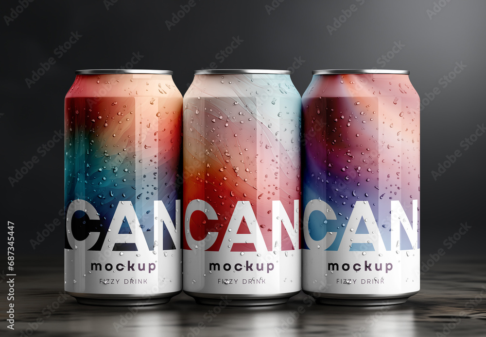 Fizzy Packaging Can Mockup Design Generated with AI Stock Template ...