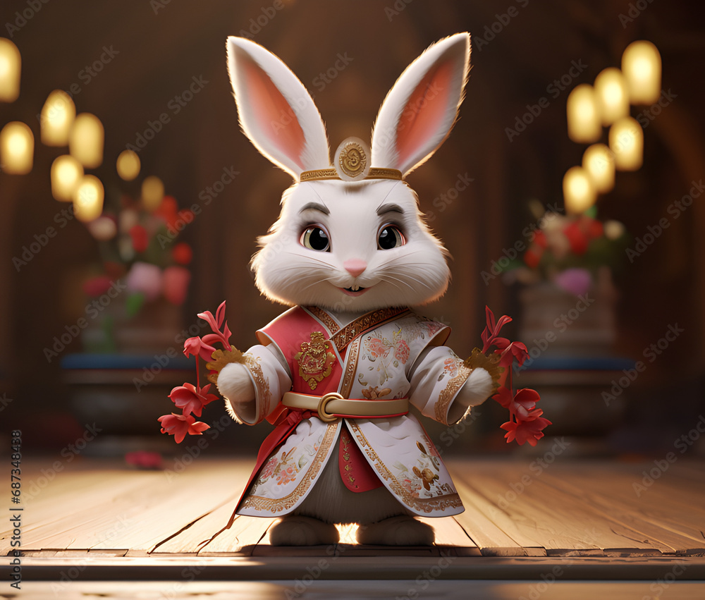 3d cartoon bunny bunny character for kfc design naomi fawcett, in the ...