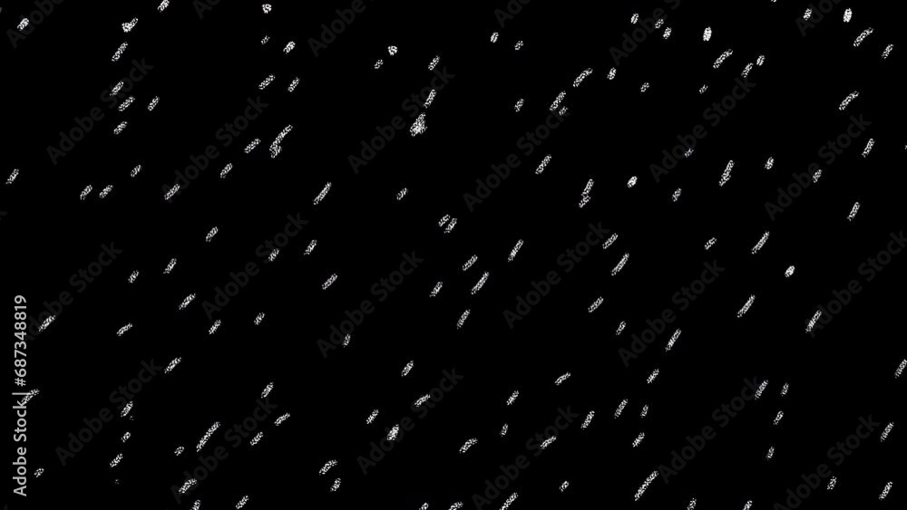 Cartoon Heavy rain animation rainfall falling dropping transparent ...