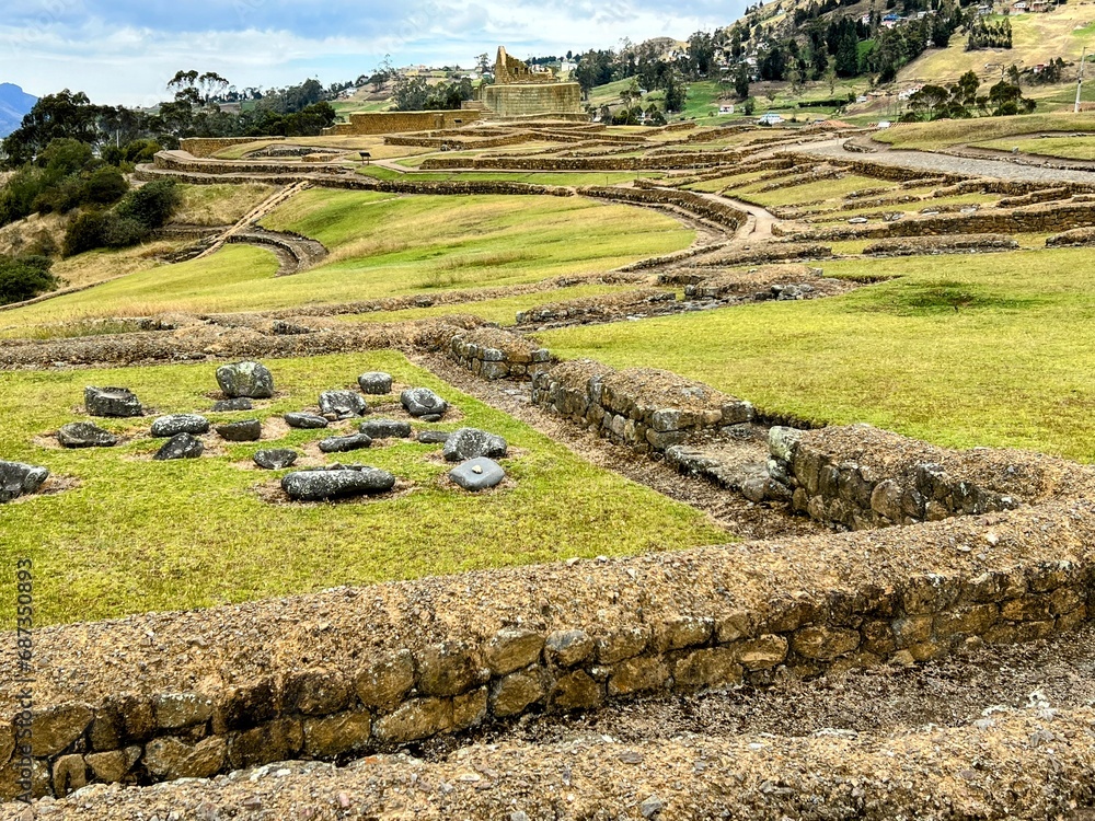 Cuenca, Ecuador 10-21-2023 Views of the foundations and ruins at ...