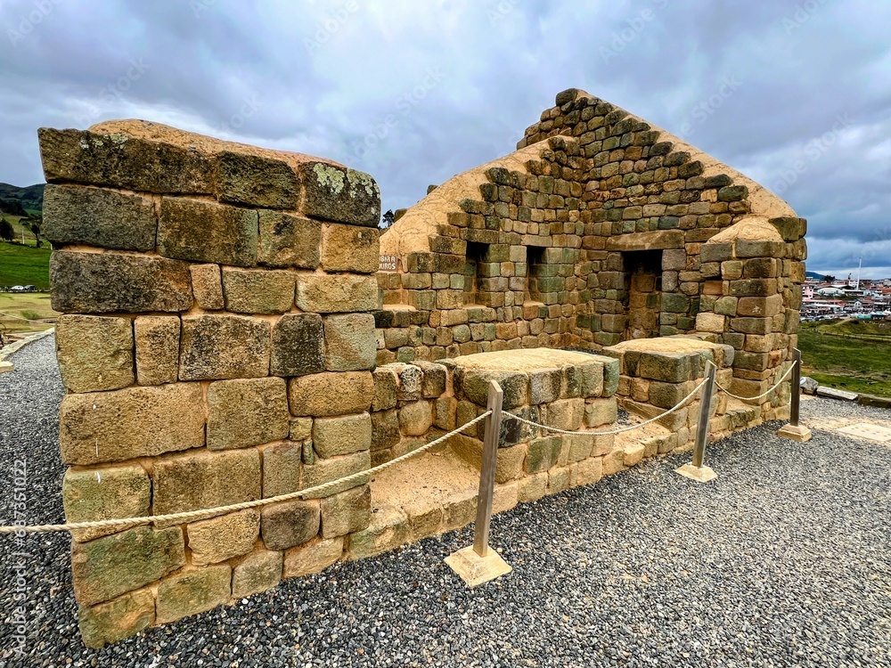 Cuenca, Ecuador 10-21-2023 Views of the foundations and ruins at ...