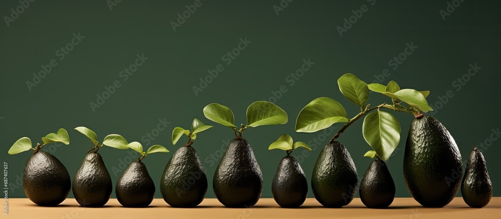 Ancestral variety of small avocados, known as "criollo", with thin ...