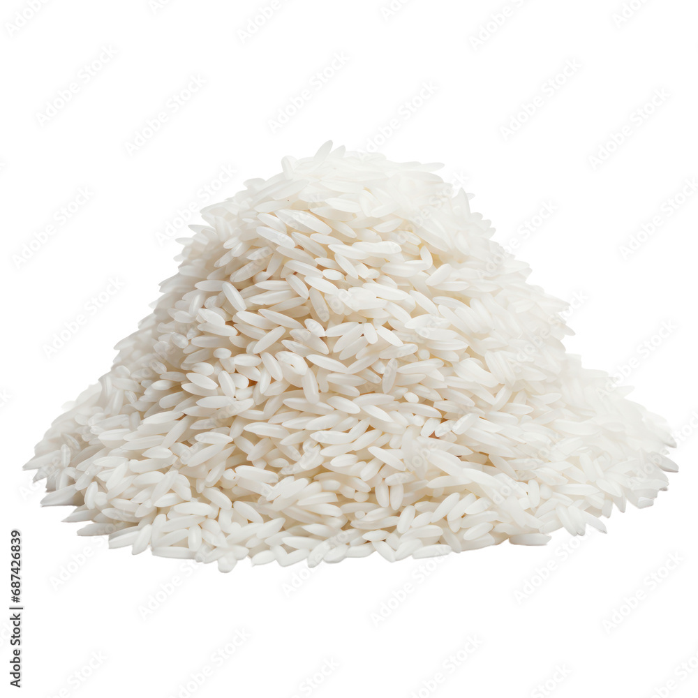 pile of white rice isolated on transparent background,transparency ...