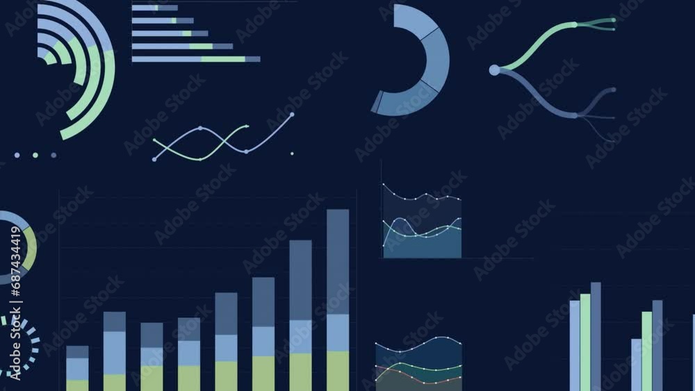 Analysis Data Technology, Graphs, Charts and Data Visualizations vídeo ...
