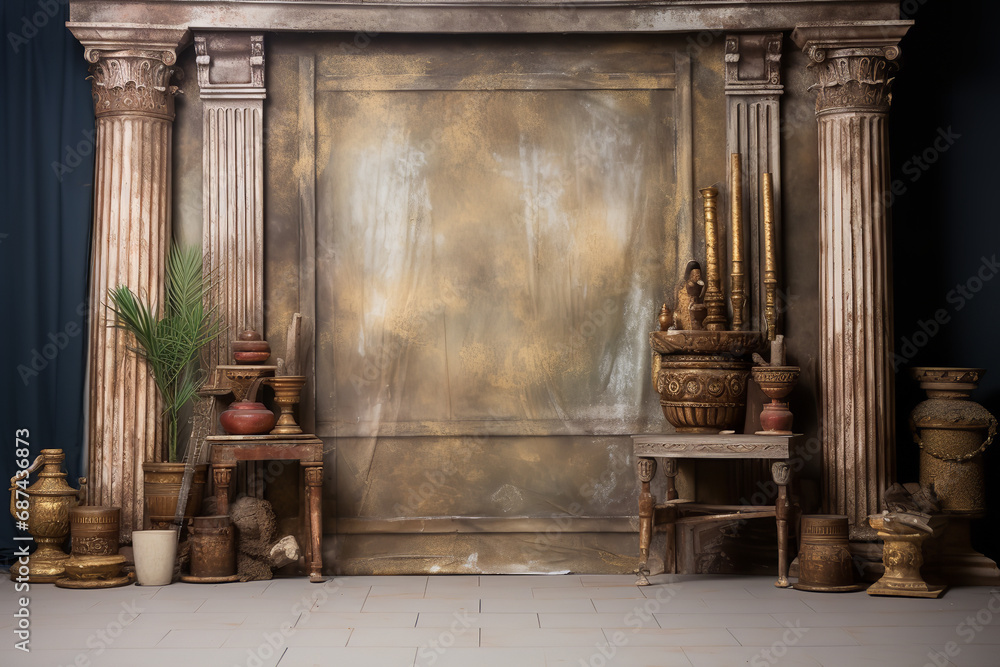Ancient Greek studio prop backdrop Stock Photo | Adobe Stock