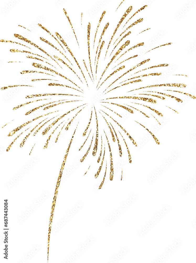 Gold Glitter Firework Explosion Stock Illustration | Adobe Stock