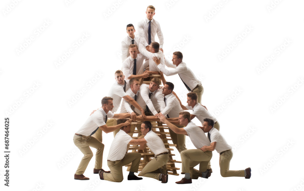 Unveiling the Art of Human Pyramids on a White or Clear Surface PNG ...