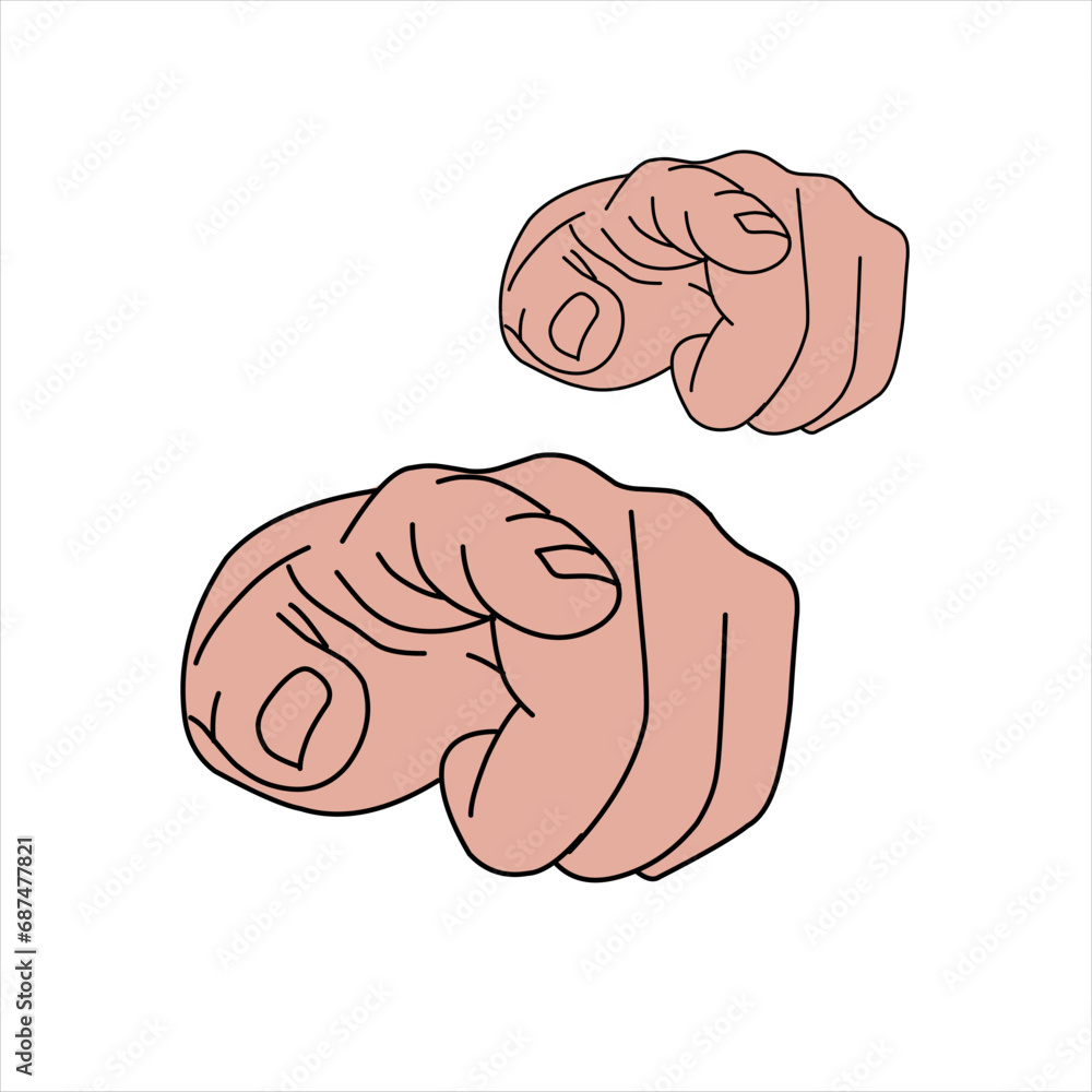 Aquarium Hand vector illustration. Female hands holding and pointing ...