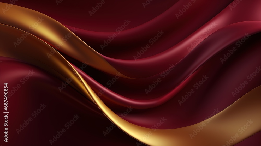Abstract luxury swirling burgundy gold background. Gold waves abstract ...