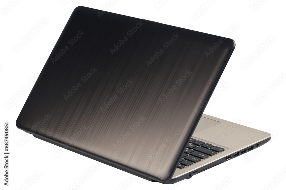 Back side of the laptop, isolated on a transparent background. Stock ...