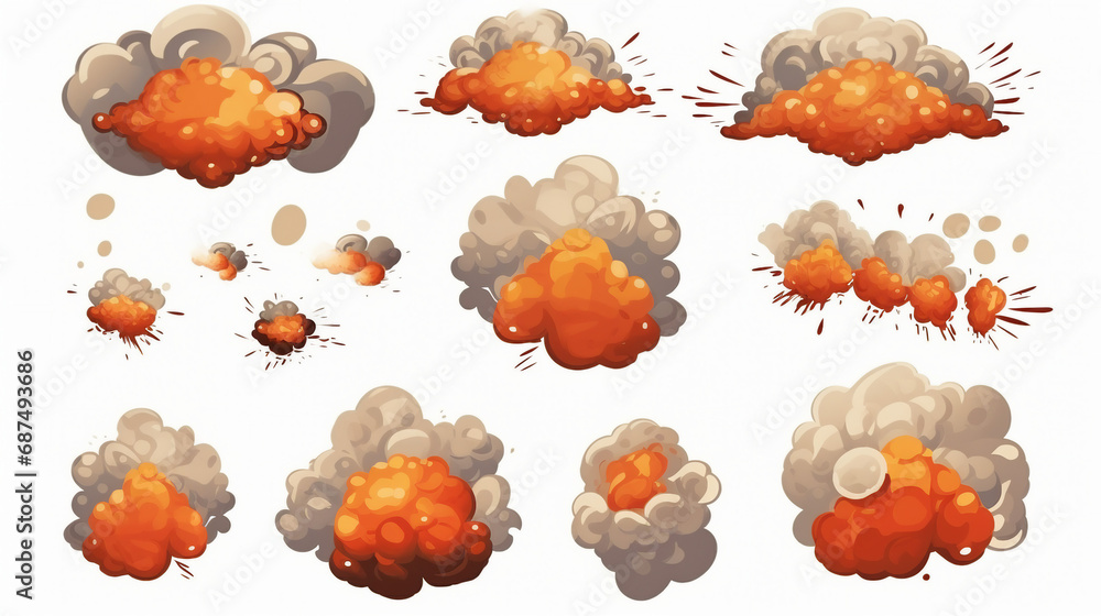 Dynamic Comics Explosion: Fiery Blast and Smoke Effects - Action-packed ...