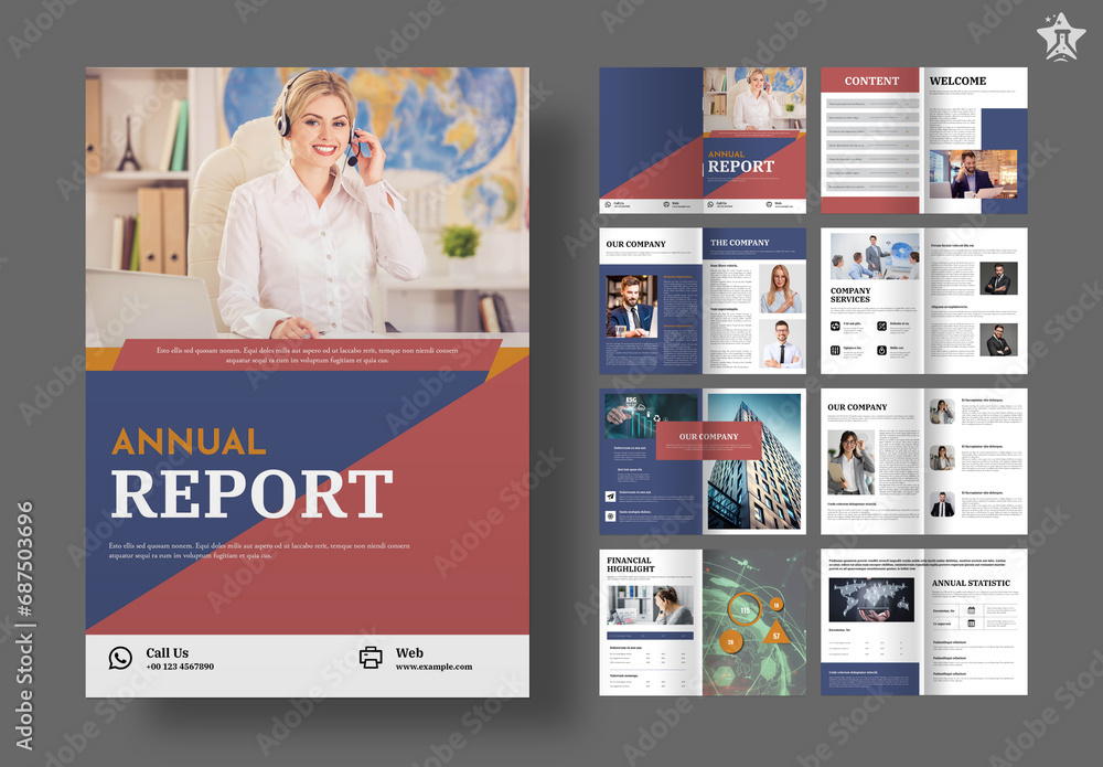Annual Report Stock Template | Adobe Stock