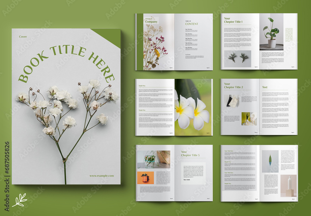 Minimal Book Layout Stock Template | Adobe Stock