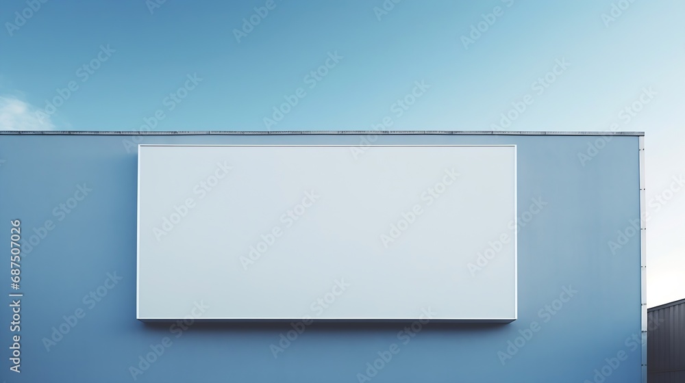 Blank name board on a building exterior. Empty white space for a ...