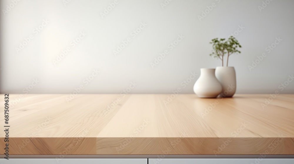 Minimal cozy counter mockup design for product presentation background ...