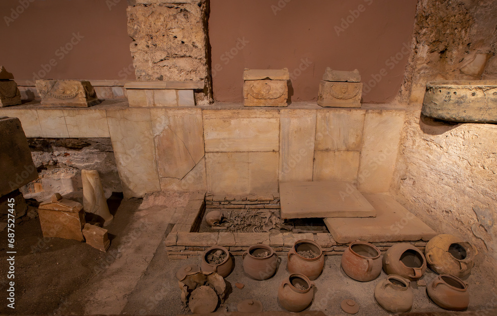 Türkiye-Antalya 23 October 2023; Brick tomb.It was found in a ...