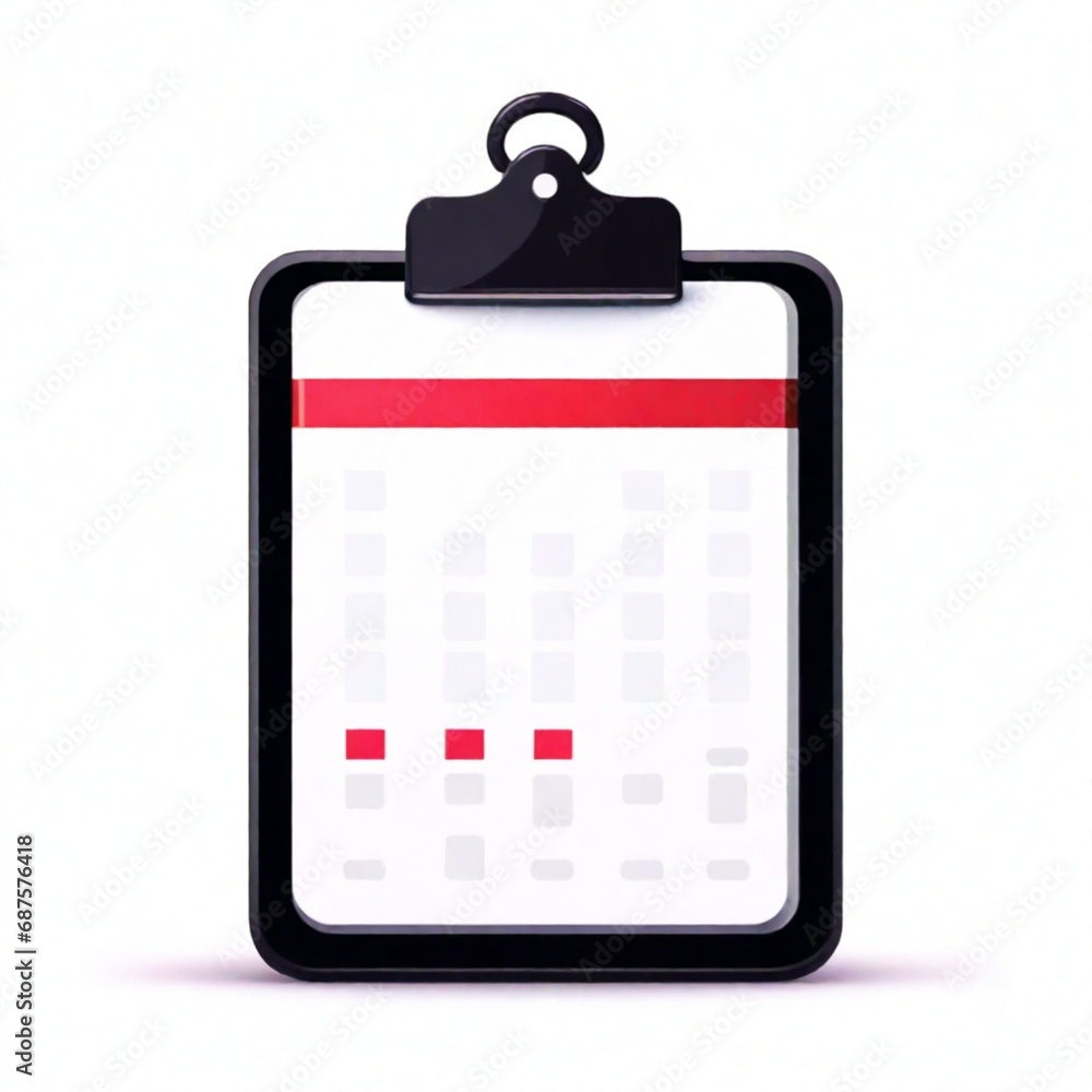 Clipboard checklist with clock and calendar. deadline checklist ...