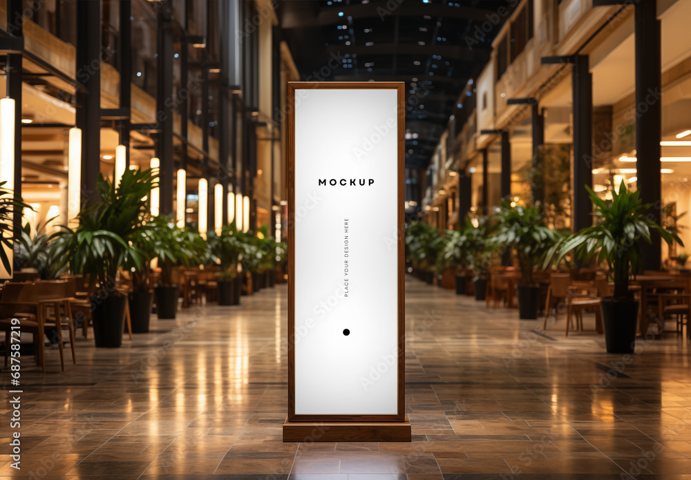 Vertical Poster Mockup Generated with AI Stock Template | Adobe Stock