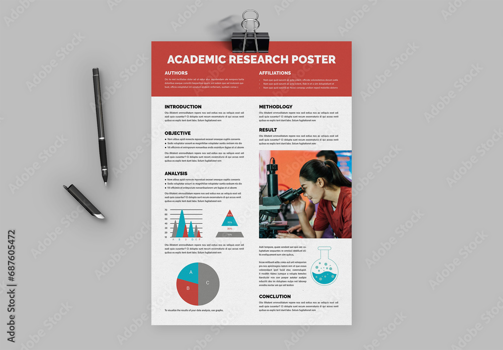 Nursing Research Poster Template Stock Template | Adobe Stock