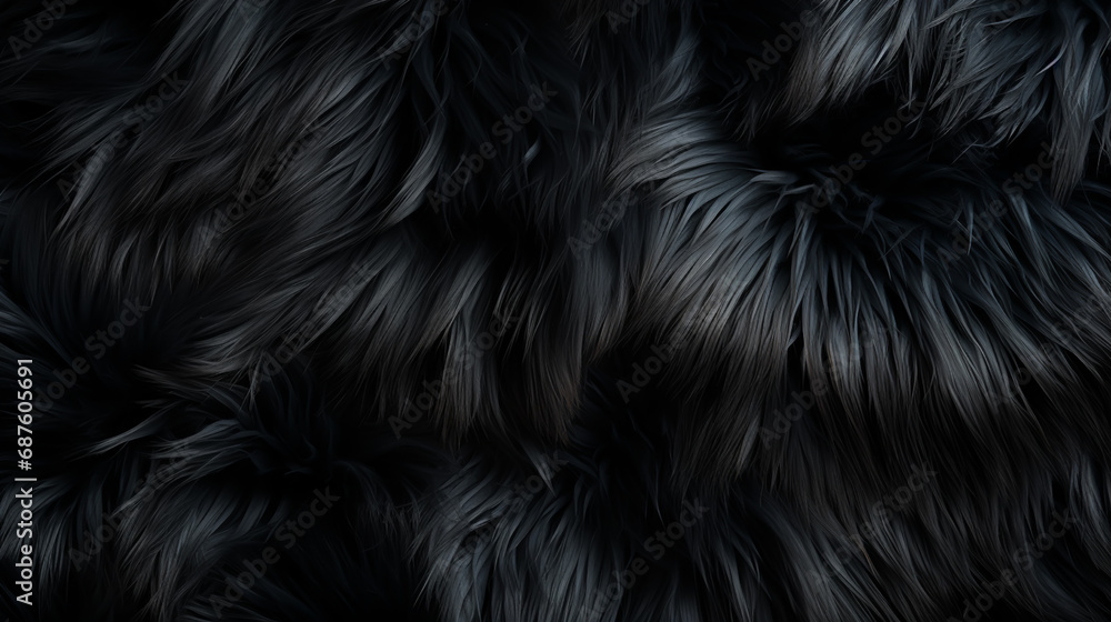 dark black fur texture. Stock Photo | Adobe Stock