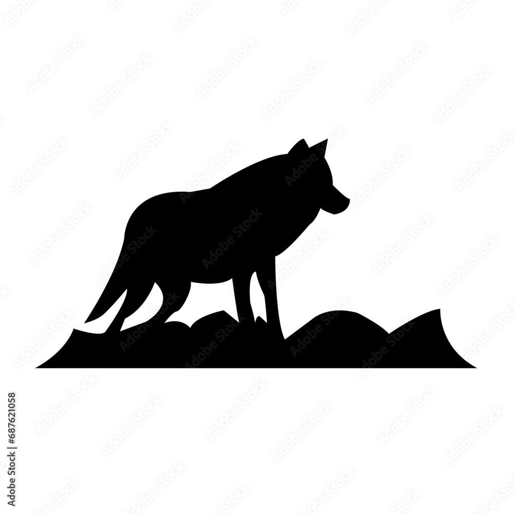 Wolf silhouette, design logo, clipart. Wolf trending svg, wolf ...