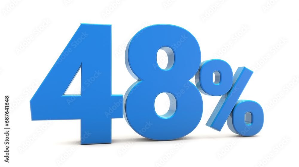 48 percentage sign isolated on transparent background. 48 percent off ...