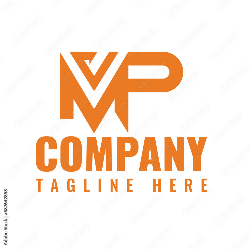 Minimal Letter MVP Monogram Logo Design Stock Vector | Adobe Stock