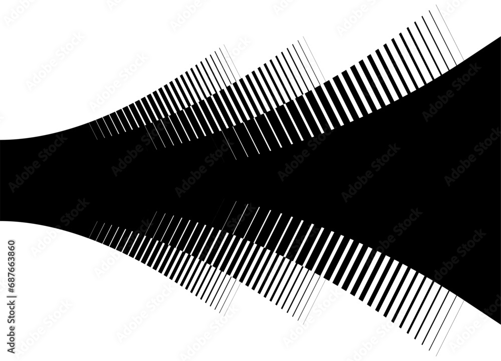 Abstract vector pattern with a transition from black to white. Vector ...