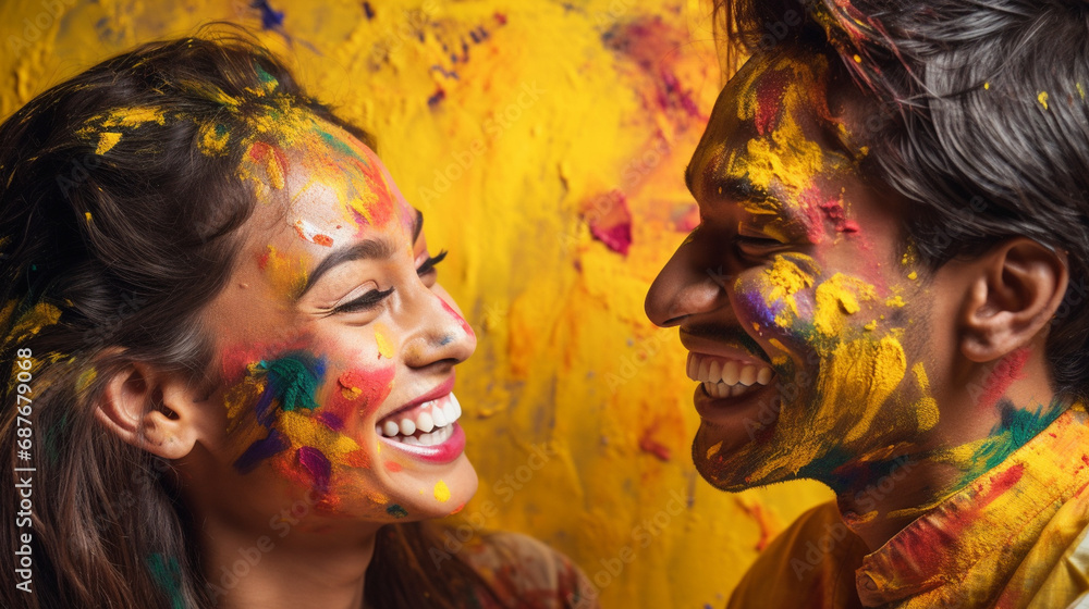 Faces of Joy: Expressive portraits of people with their faces smeared ...