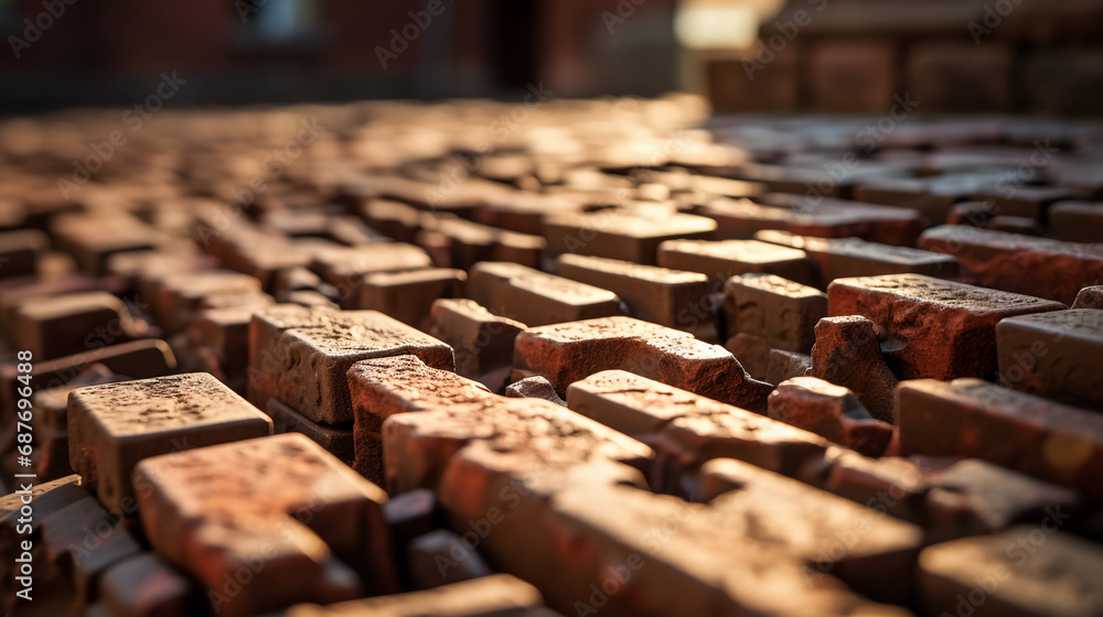 Weathered Brick Elegance in Single Color: Capturing the Timeless ...