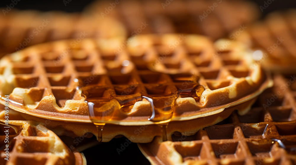 Monochromatic Waffle Detailing: A Single-Color Close-Up of the ...
