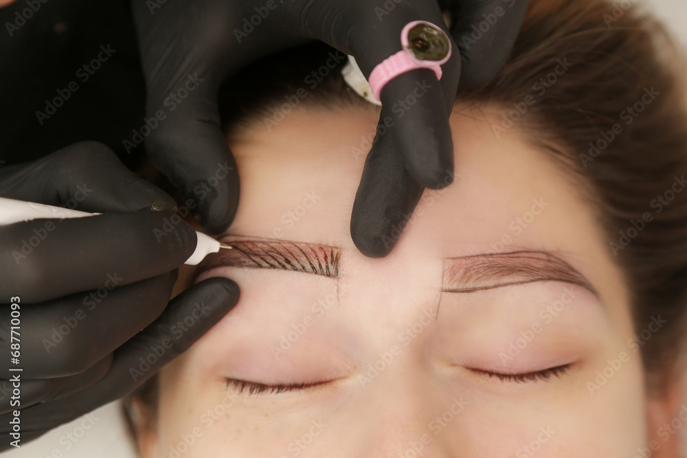 Microblading - semi-permanent tattooing technique used for the eyebrows ... Microblading - semi-permanent tattooing technique used for the eyebrows ...