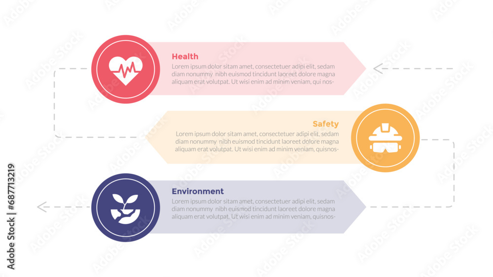 HSE health safety environments infographics template diagram with big ...
