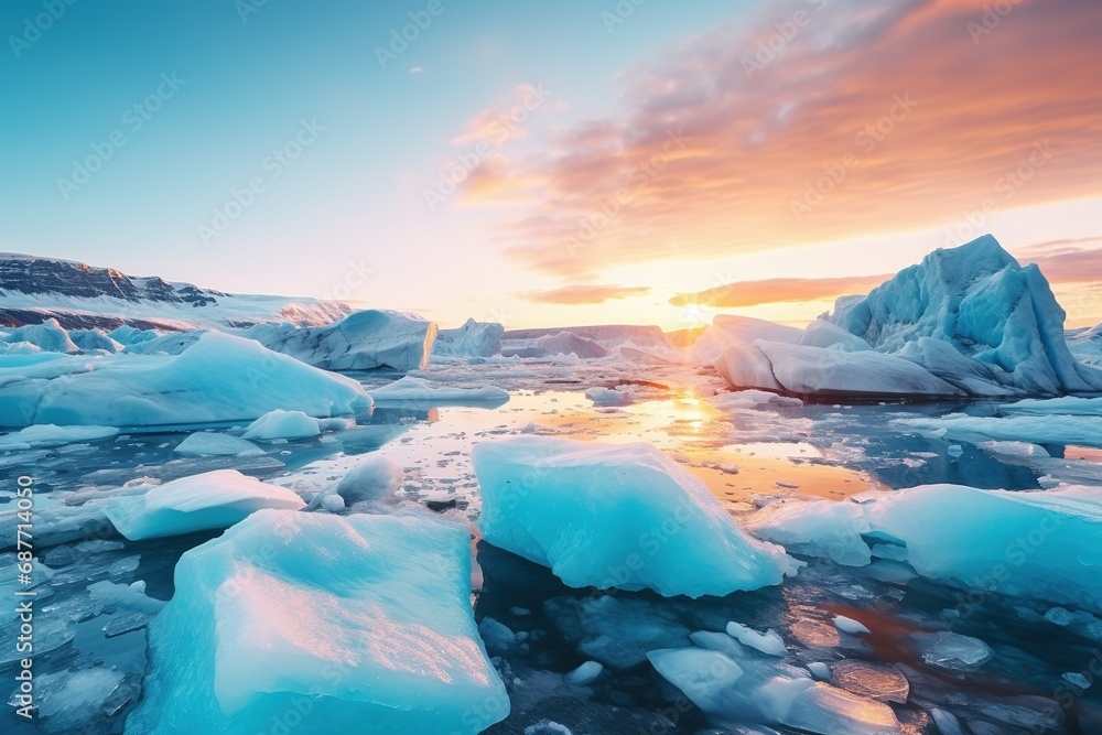 Greenland ice sheet. The Ice Cap crossing through striking glacier ...