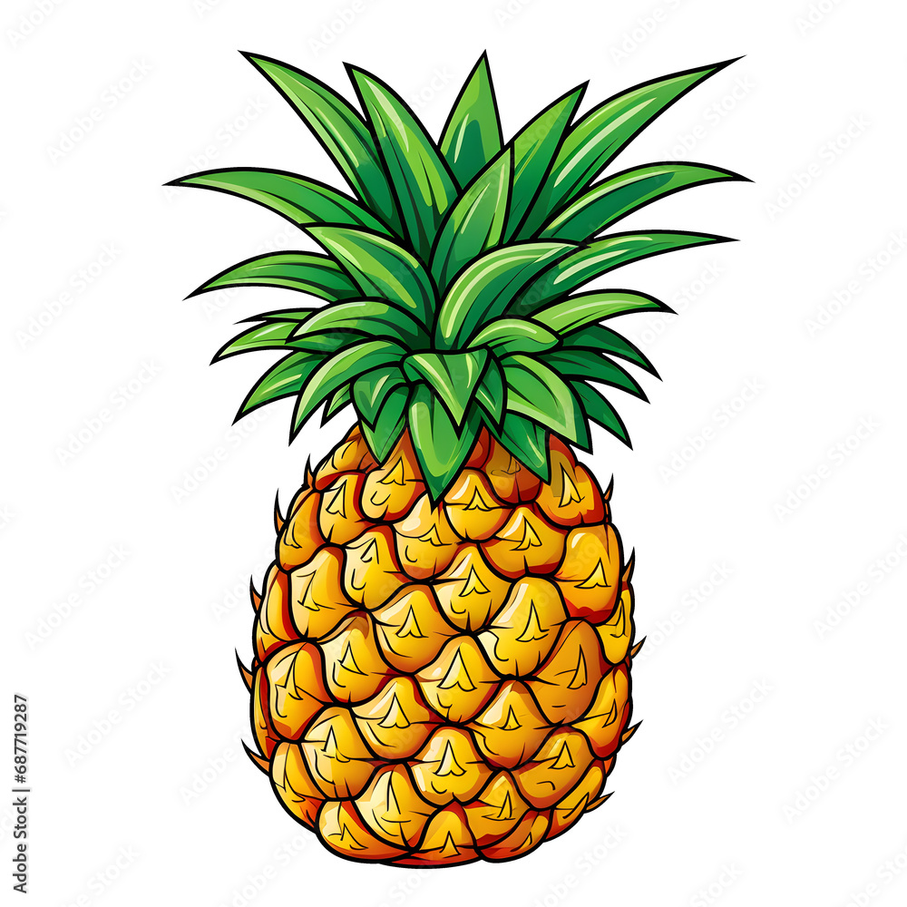 pineapple clipart, fruits clipart, healthy lifestyle, summer clipart ...