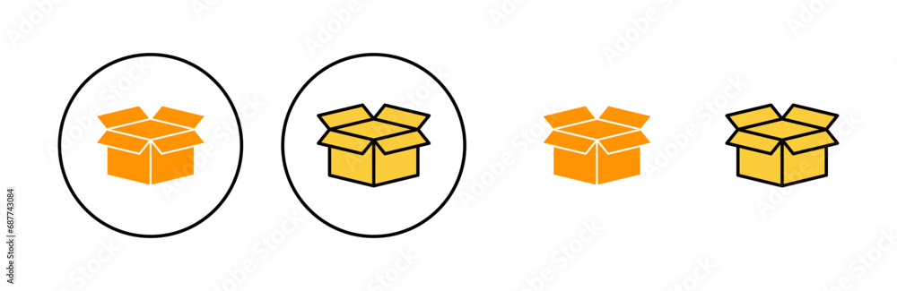 Box icon set for web and mobile app. box sign and symbol, parcel ...