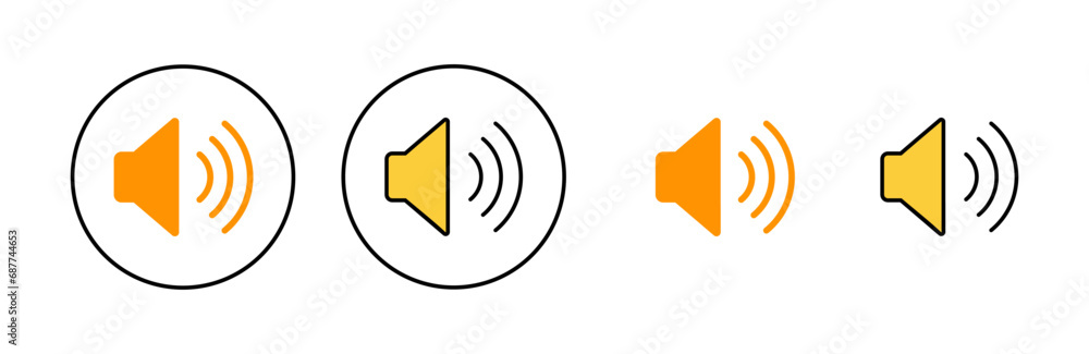Speaker icon set for web and mobile app. volume sign and symbol ...