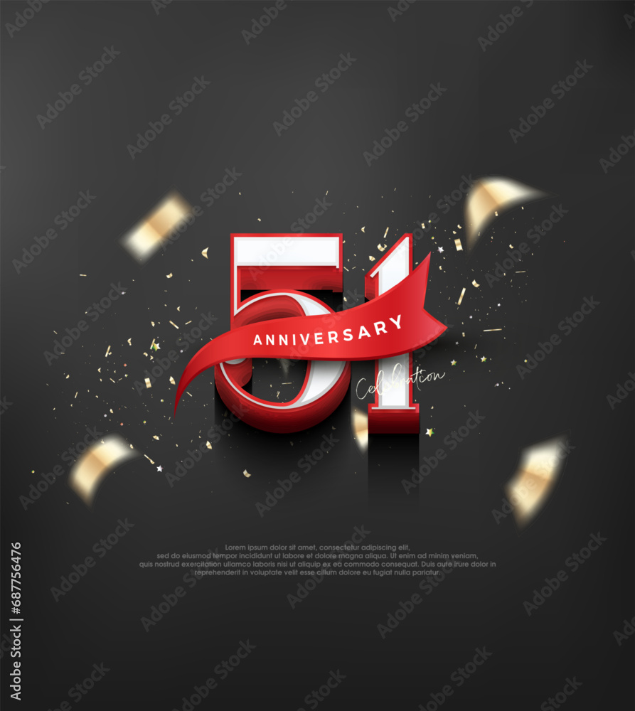 Classic design number, to celebrate the 51st anniversary. Premium ...