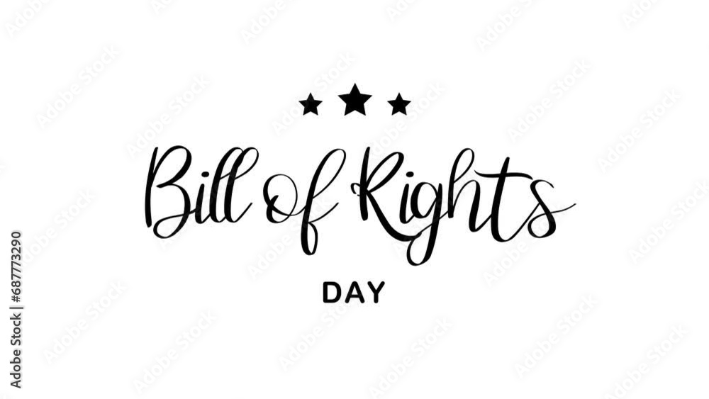 Bill of Rights Day Text Animation. Great for Bill of Rights Day ...