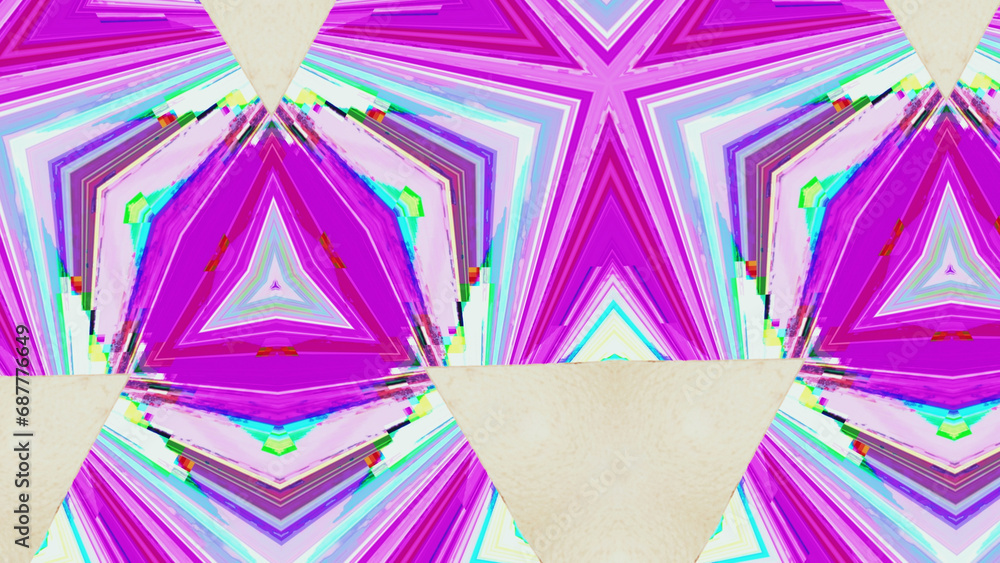 Glitch art. Pixel graphic. 8-bit noise. Neon pink cyan blue color ...