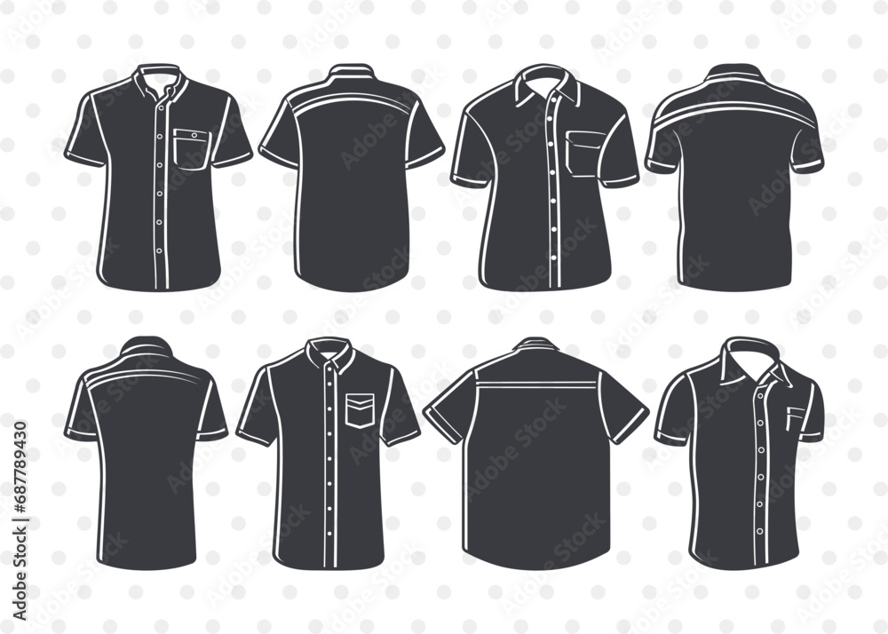 Short Sleeve Shirt SVG, Shirt Clipart, Plain Shirt Svg, Shirt Icon Svg ...