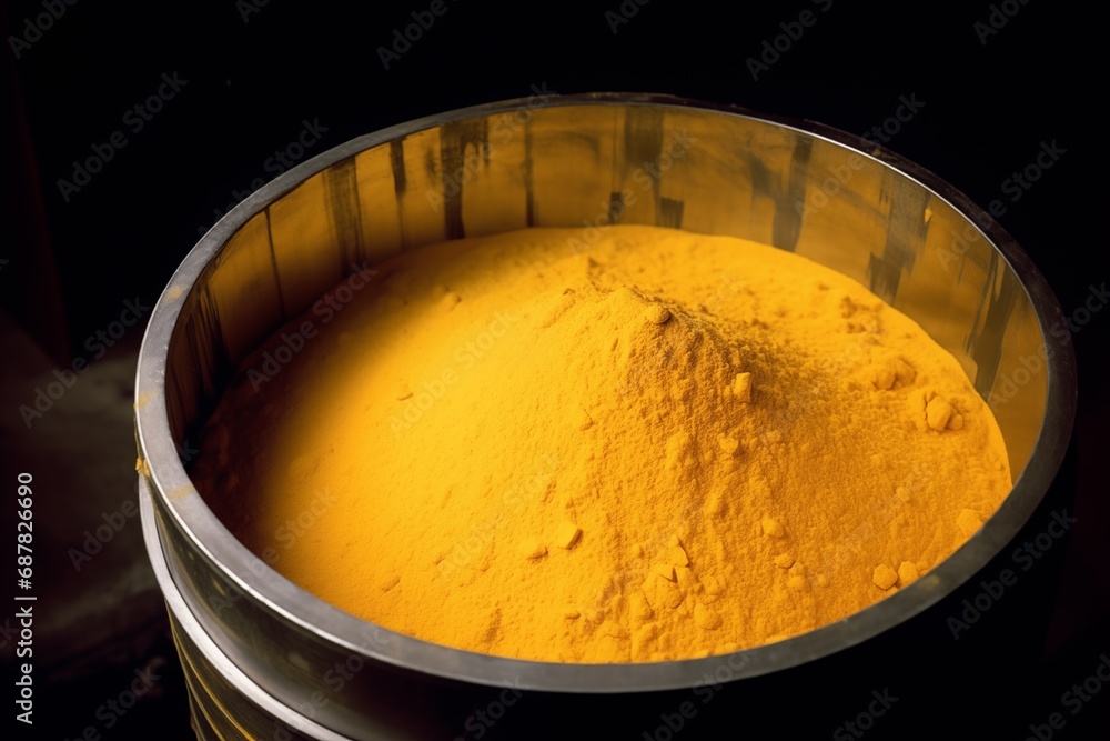 Yellowcake Uranium in Steel Container Stock Photo | Adobe Stock