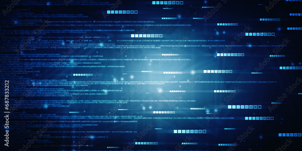 Internet binary data code computing or transmission process,Internet data transmission, Binary ...