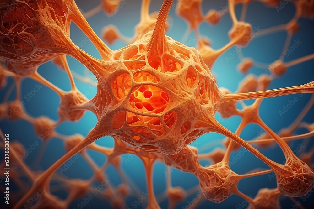 Abstract geometric background. DNA with hexagons. Structure of human ...