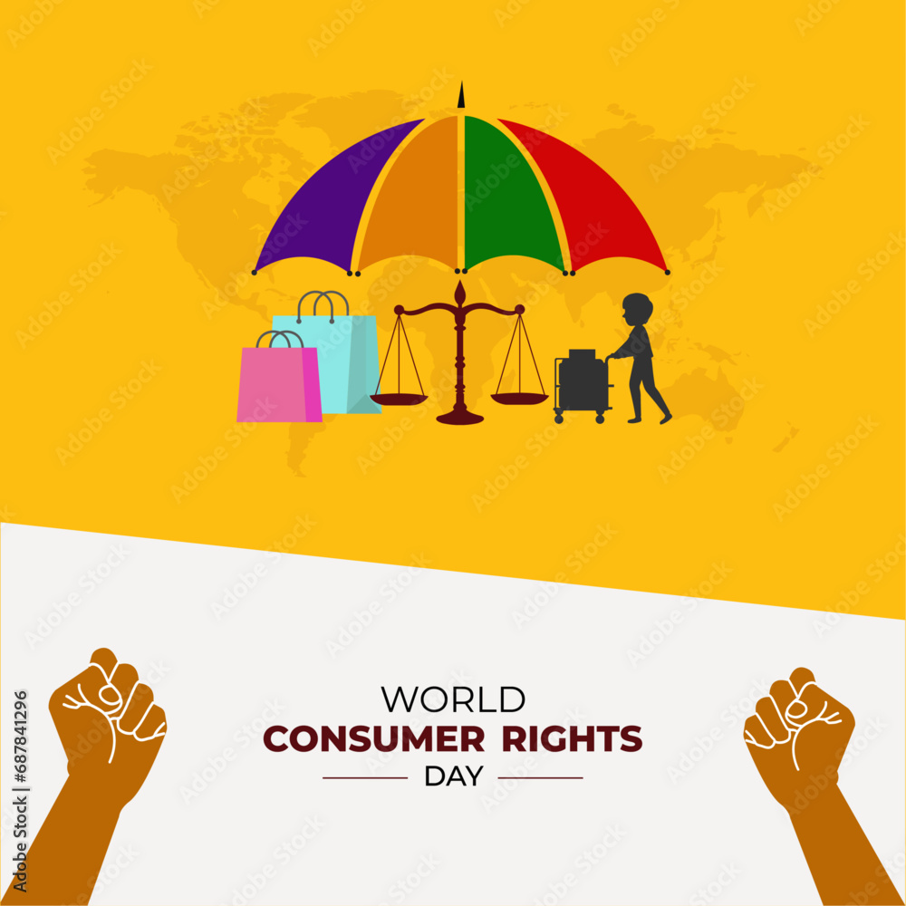 World Consumer Rights Day. March 15 . Holiday concept. National ...