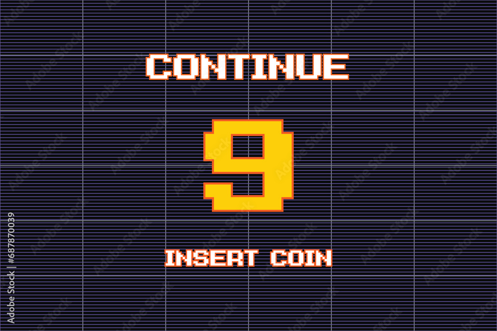 Insert coins to continue playing.countdown to continue After the game ...