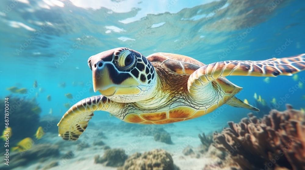 Sea turtles swims underwater. Underwater sea turtles. Sea turtles ...
